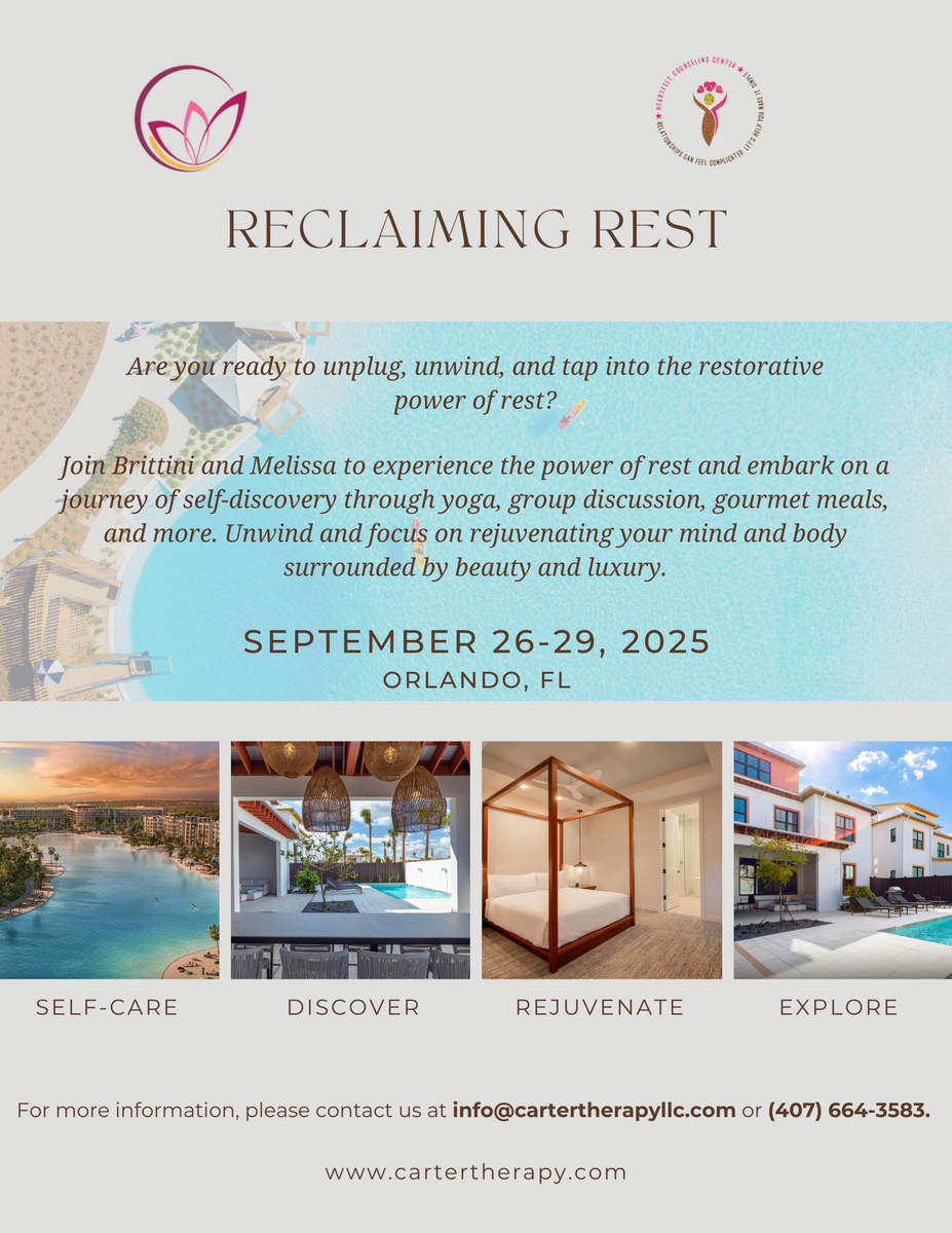 Reclaiming Rest Weekend Retreat September 26 - 29th, 2025 – Carter Therapy